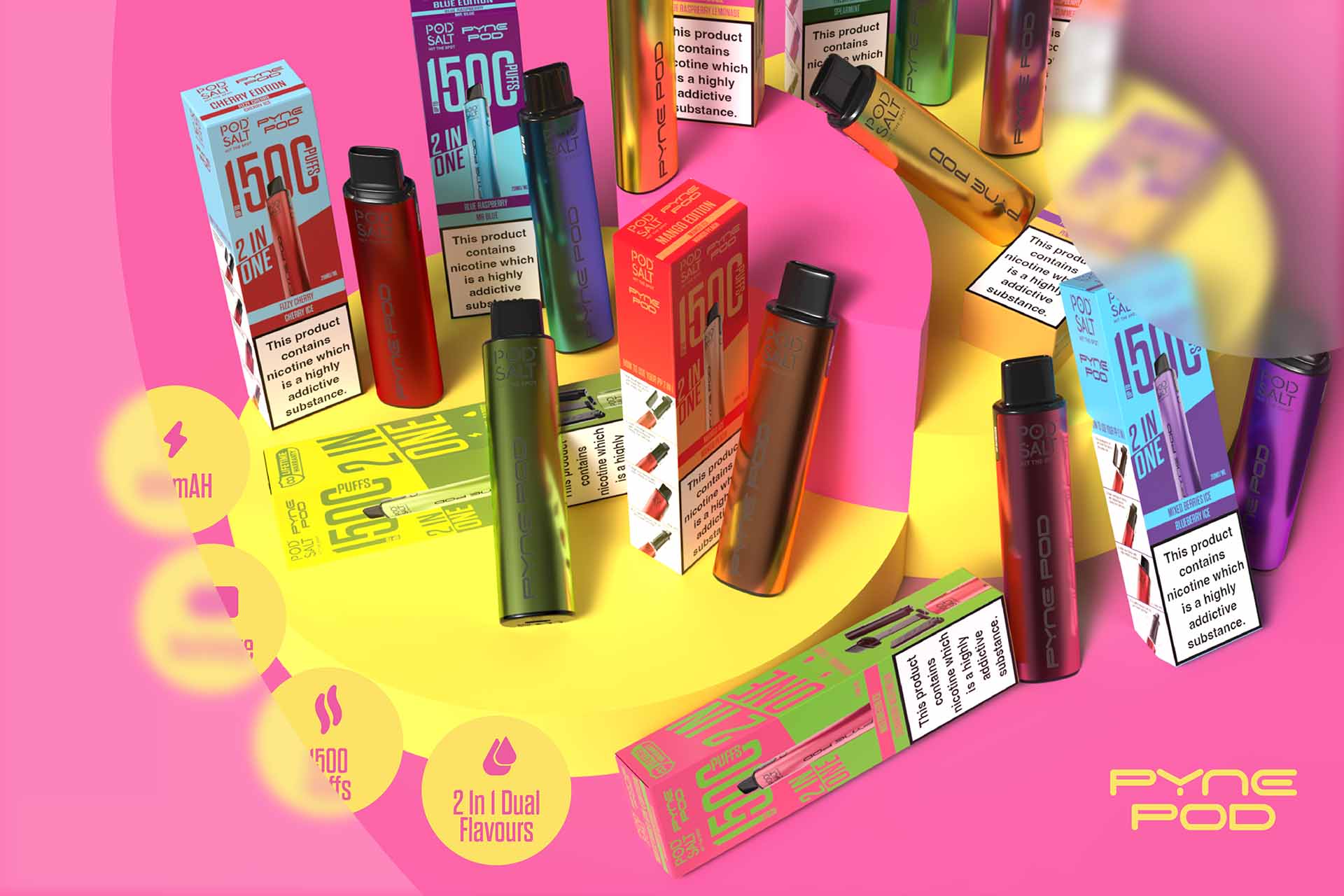 Pod Salt x Pyne Pod 2 in ONE – Best Multi Pod Vape Available – Pod Salt UK