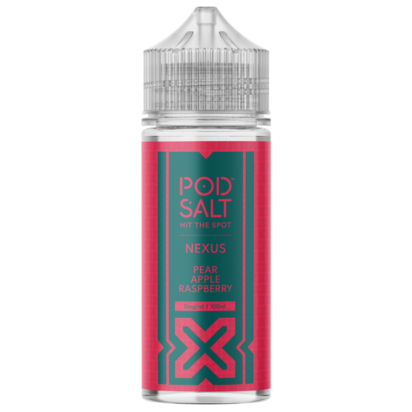 Pod Salt Nexus Pear Apple Raspberry 100ml Shortfill E-Liquid – Pod Salt UK